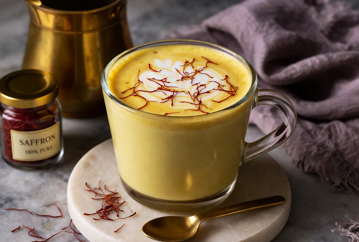 Best Saffron Latte Recipe (Golden Coffee) – Creamy and Aromatic