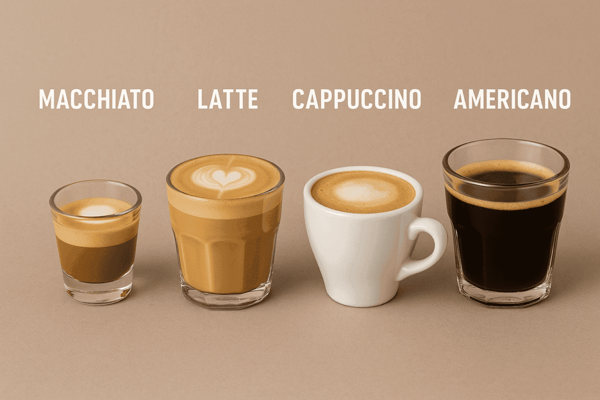 Macchiato vs latte vs cappuccino vs Americano: Comparison